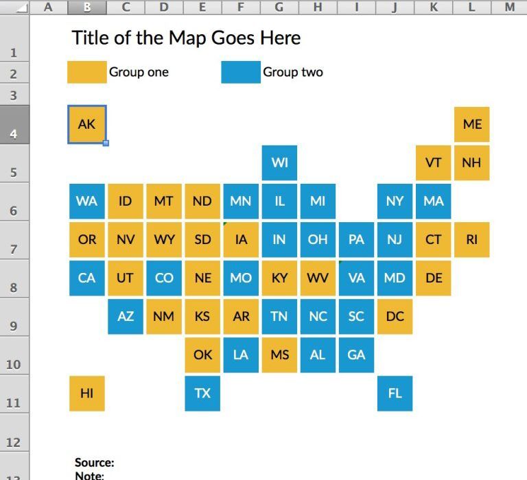 Tile Grid Maps in Excel - PolicyViz