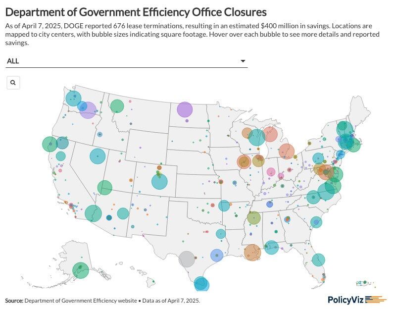 Mapping Federal Office Closures: A Look at DOGE's Downsizing Efforts ...